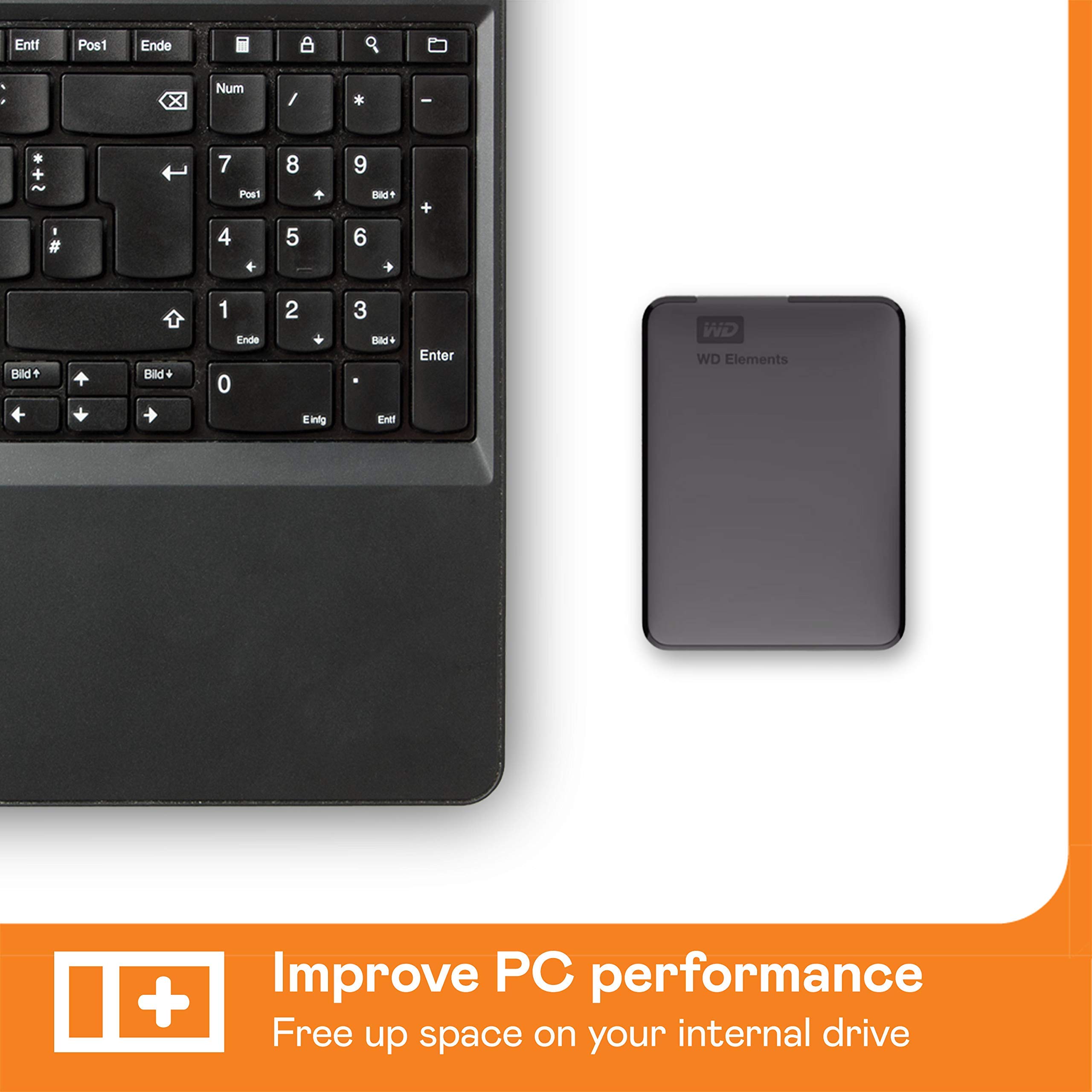 WD 5TB Elements Portable External Hard Drive, USB 3.0 - WDBU6Y0050BBK-WESN (Renewed)