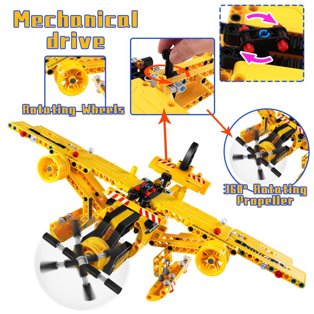 Amy&Benton Dump Truck Building Toys Sets for Boys 8-12 or Airplane Building Kit STEM Plane Building Toys Set for Kids