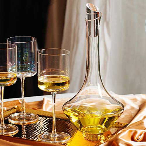 BTaT- Wine Decanter with Stopper, Hand Blown Crystal Glass, Wine Accessories, Wine Carafe, Wine Gift, Wine Aerator, Red Wine Decanter, Wine Air Aerator