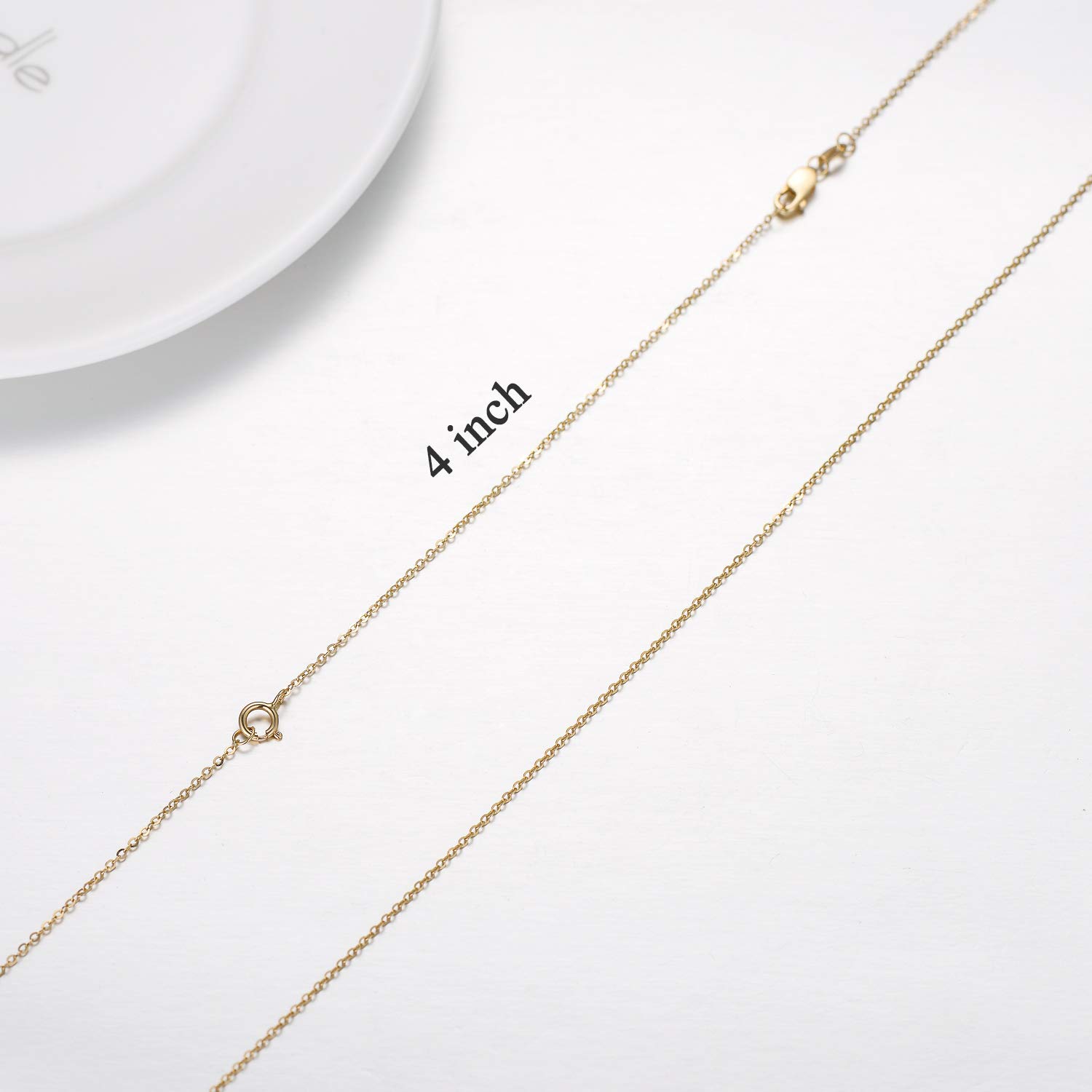 14K Yellow Gold 3 Inch Necklace Chain Extender, Dainty Durable Strong Removable Chain Extender for Gold Necklace Bracelet Jewelry