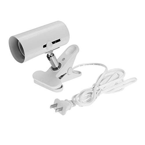 superdream Reptile Lamp Fixture Holder, Adjustable Stand Socket for Pet Brooder Lizard Turtle Snake Aquarium Habitat Heat Lamps (Write)