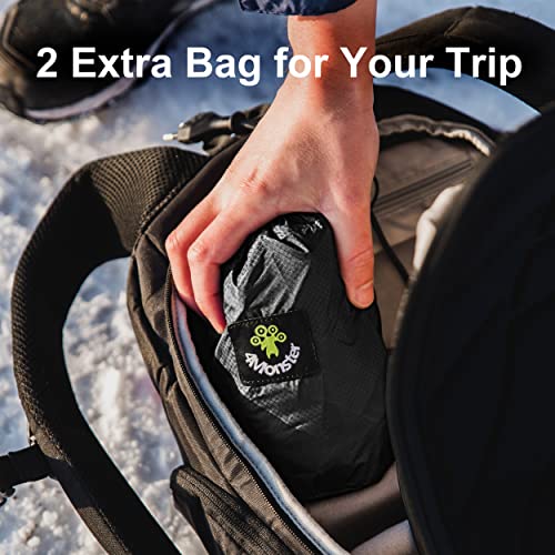 4Monster Hiking Daypack,2 in 1 Water Resistant Lightweight Backpack,Portable Fanny Pack Waist Pack for Travel Camping Outdoor (32L, Black)