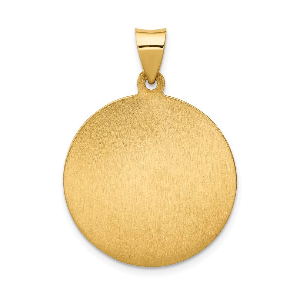 14k Yellow Gold Catholic Patron Saint Anthony Medal Pendant Charm - 31mm x 23mm