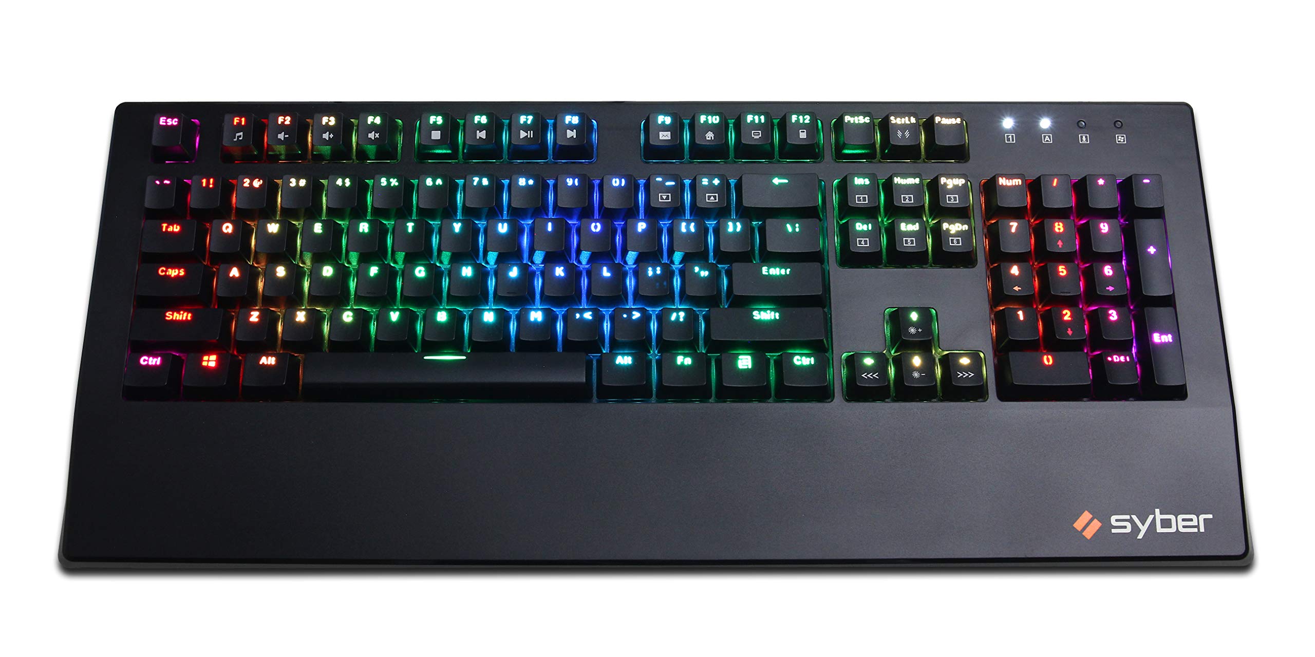 CyberpowerPC Syber K1 SKMBL200 RGB Mechanical Gaming Keyboard with Kontact Blue (Clicky) Mechanical Switches