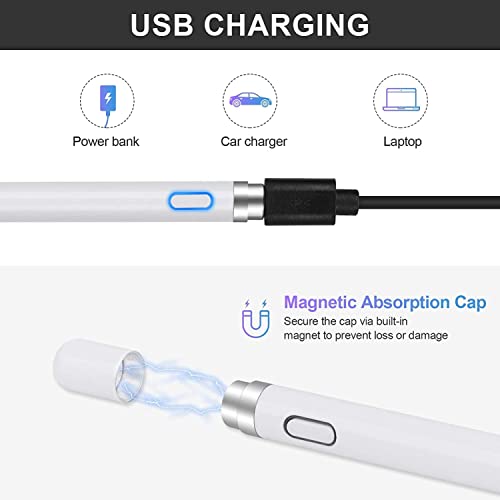 Active Stylus Pen Compatible with Amazon Kindle Fire HD 7 (2013 Release),8.9 (2012 Release)/ 10 Plus (2021 Release)/ 6 (2014 Release) - Digital Capacitive Touch Rechargeable Palm Rejection