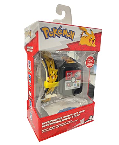Accutime Kids Pokemon Educational Learning Smart Watch Toy with Interchangeable Straps for Boys, Girls - Selfie Cam, Learning Games, Alarm, Calculator (Model: POK40031AZ)