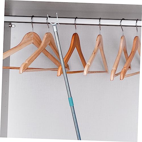 Abaodam 4pcs stitching clothes rail outdoor window shade stainless steel hangers outdoor tools Retractable closet pole extended closet pole clothing hook pole Professional Clothes Rod CD