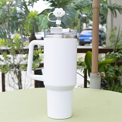 4PCS 10mm Straw Covers Compatible with Stanley 30&40 Oz Tumbler, Cute Shape Straw Covers, Reusable Drinking Straw Covers for 10mm Straws