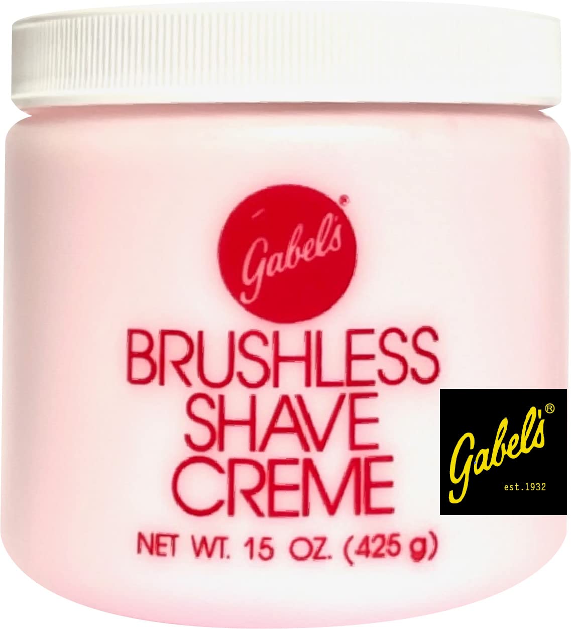 Gabel's Brushless Shave Creme 15oz (Pink) Authentic Gabel's Manufacturer Direct has protection seal and Gabel's logo in black label on the jar (Packed in individual box) Pack of 1