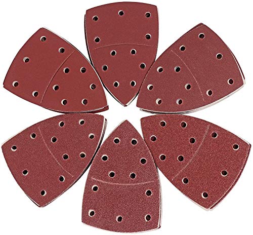 60PCS Sanding Sheets, Hook and Loop Mouse Sander Pads Sander Paper for Multi-Sanders,10Pcs Each Assorted 40/60/80/120/180/240 Grits, Including All grit Grades, Coarse to Fine