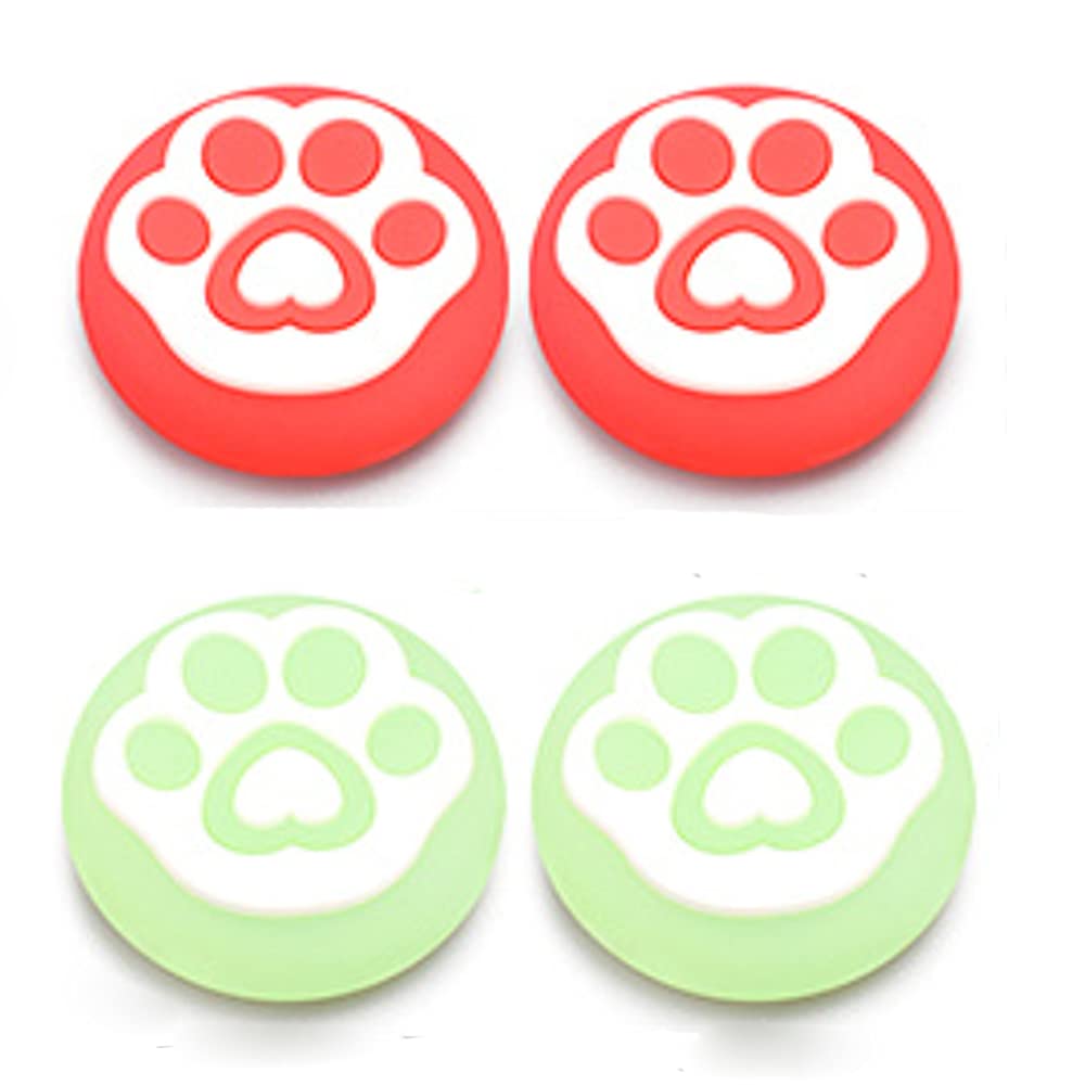 Analog Stick Joystick Rubber Silicone Cap Thumbstick Thumb Grip Cover Case Skin Joystick Grips for PS4 PS3 Xbox One Xbox 360 Controller (A # Red-Green)