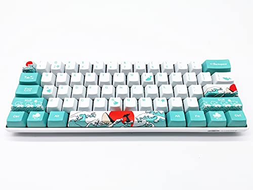 Custom keycaps 60 Percent Doubleshot PBT Keycaps Set OEM Profile for Cherry MX Switches Gaming Mechanical Keyboard,gk61,rk61,Ducky one 2 Mini keycaps (not Include Keyboard)