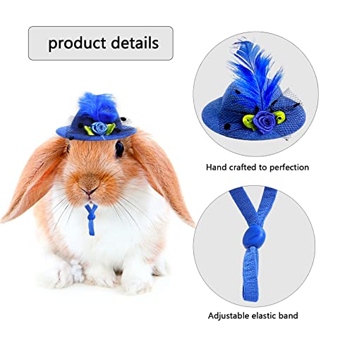 7 Pieces Chicken Hats Chicken Funny Costume Chicken Helmet Halloween Accessories Funny Small Hat Tiny Pet Hat for Hen Tiny Pets with Adjustable Elastic Chin Strap (7 Color)