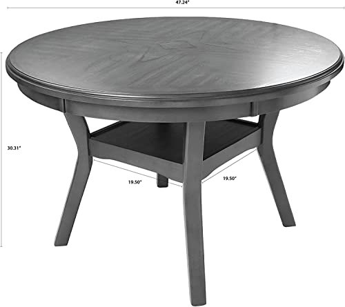 New Classic Furniture Mitchell 5-Piece Dining Set with 1 Table and 4 Chairs, Gray