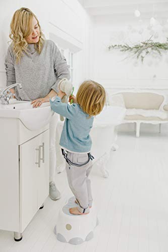 Bumbo Step Stool, Cool Grey, White, 1 Count (Pack of 1)