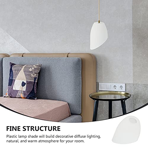 4Pcs Plastic Lamp Shade Replacement Horseshoe Plastic Lamp Shade White Lamp Shade for Floor Lamps Cover for Multi- Head Stand up Lamp Bedroom Light 5.11X3.34inch