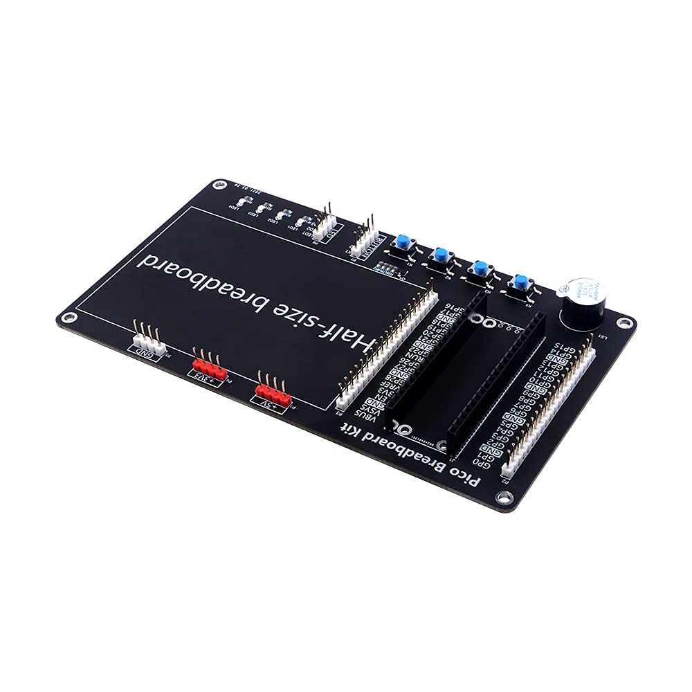 GeeekPi Basic Starter Kit for Raspberry Pi Pico/Pico W, BreadBoard Kit with Half-Size Breadboard and Jumper Wire Pack for Raspberry Pi Pico/Pico W (Raspberry Pi Pico/Pico W Not Included)