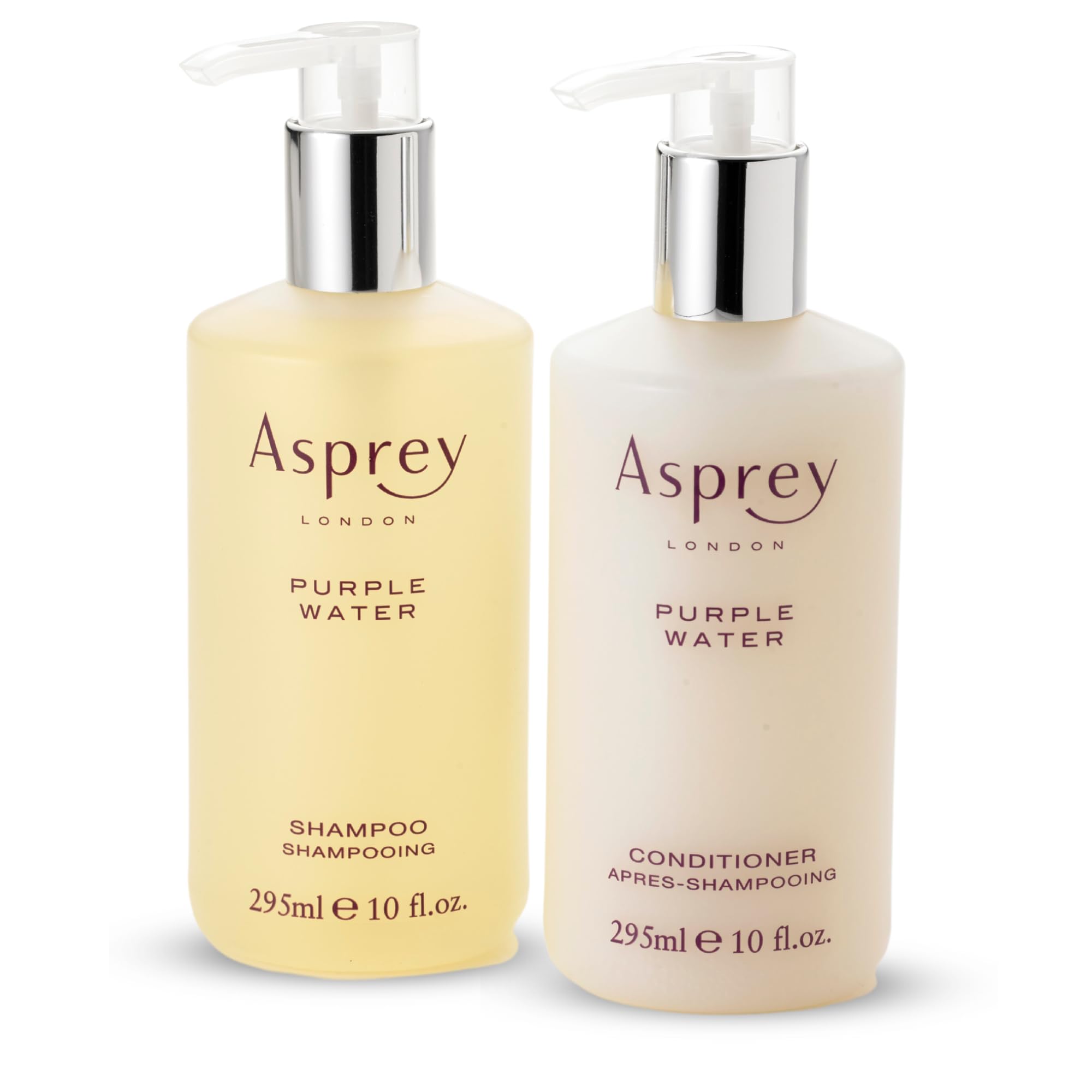 The Ritz-Carlton Asprey Purple Water Hair Care Set - Includes Shampoo (10 oz.) and Conditioner (10 oz.) - Invigorating Citrus and Spice Scent
