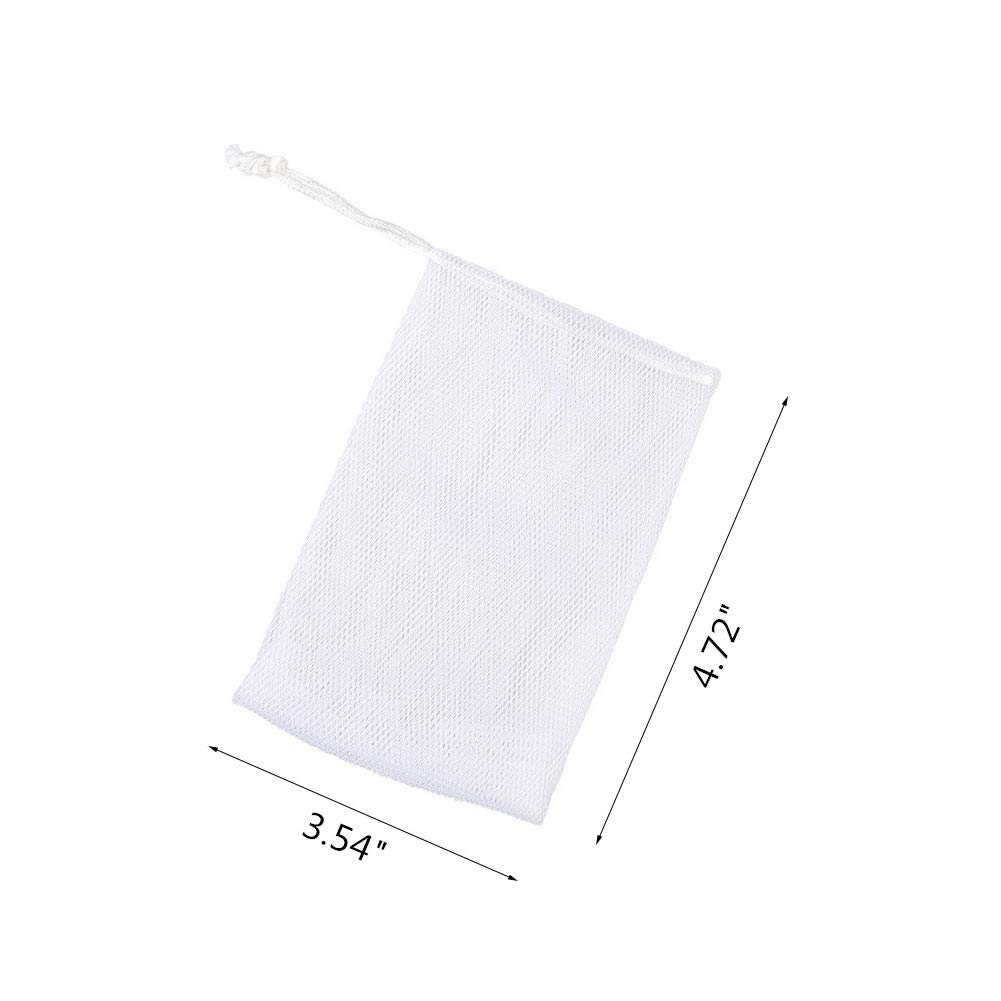 ELANE 10 Pcs Soap Mesh bag,Soap Exfoliating Bag Soap Saver Bag,Mesh Soap Bags for Soap Bars