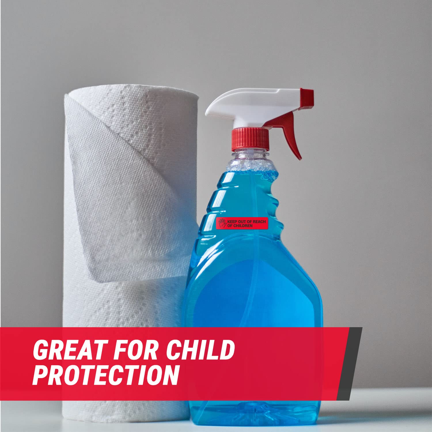 300 Labels - 1.7 x 0.4 inch - Keep Out Reach Keep of Children Labels for Keep Away from Children Stickers for Choking Hazard Warning, Small Parts, Pharmacies