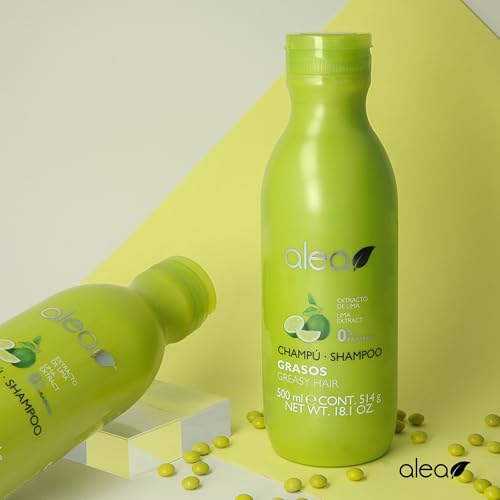 ALEA - Anti-Grease Shampoo - Greasy Hair Shampoo - 500 ml - with Lime Extract - Controls Excess Grease in Hair - Healthy Scalp - Soft Hair - Paraben-Free