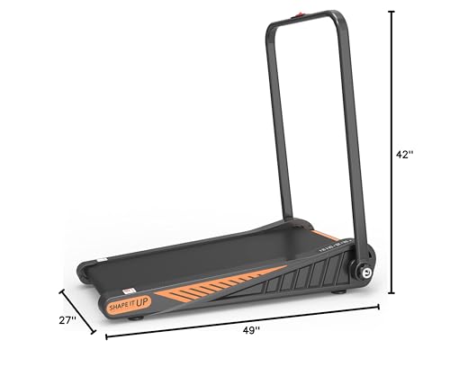 2 in 1 Under Desk Treadmill with Handlebar Foldable, Under Desk Portable Treadmills with Remote Control and LED Display, 2.0HP Compact Mini Treadmill with 15% Incline, for Home and Office WER345