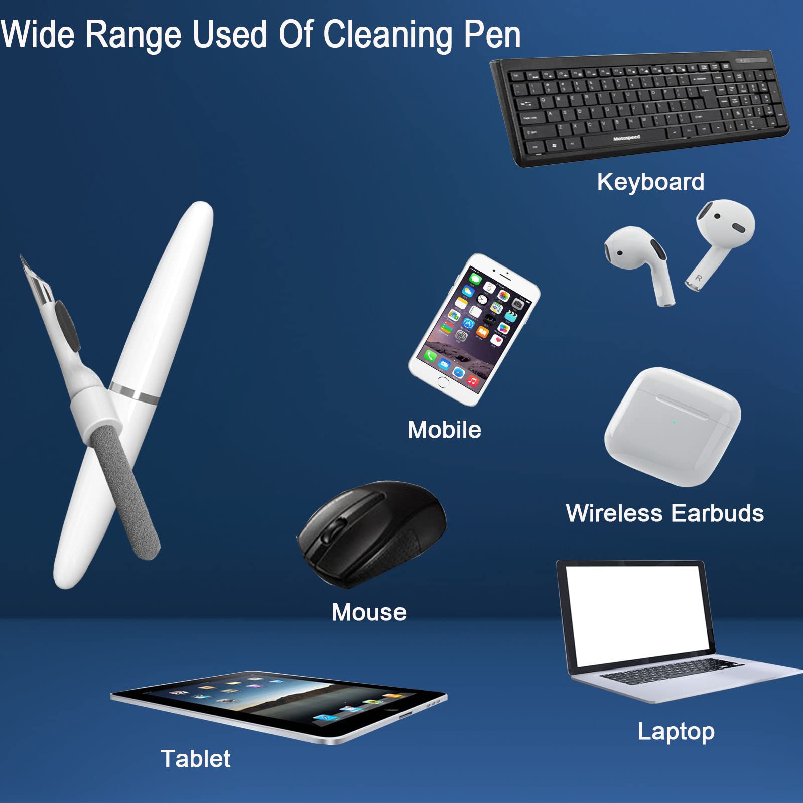 2022 Cleaner Kit for Airpods 1 2 3, Multi-Function Wireless Earbuds Cleaning Pen in-Earphone Cleaning for Huawei Samsung MI Tablet Laptop.