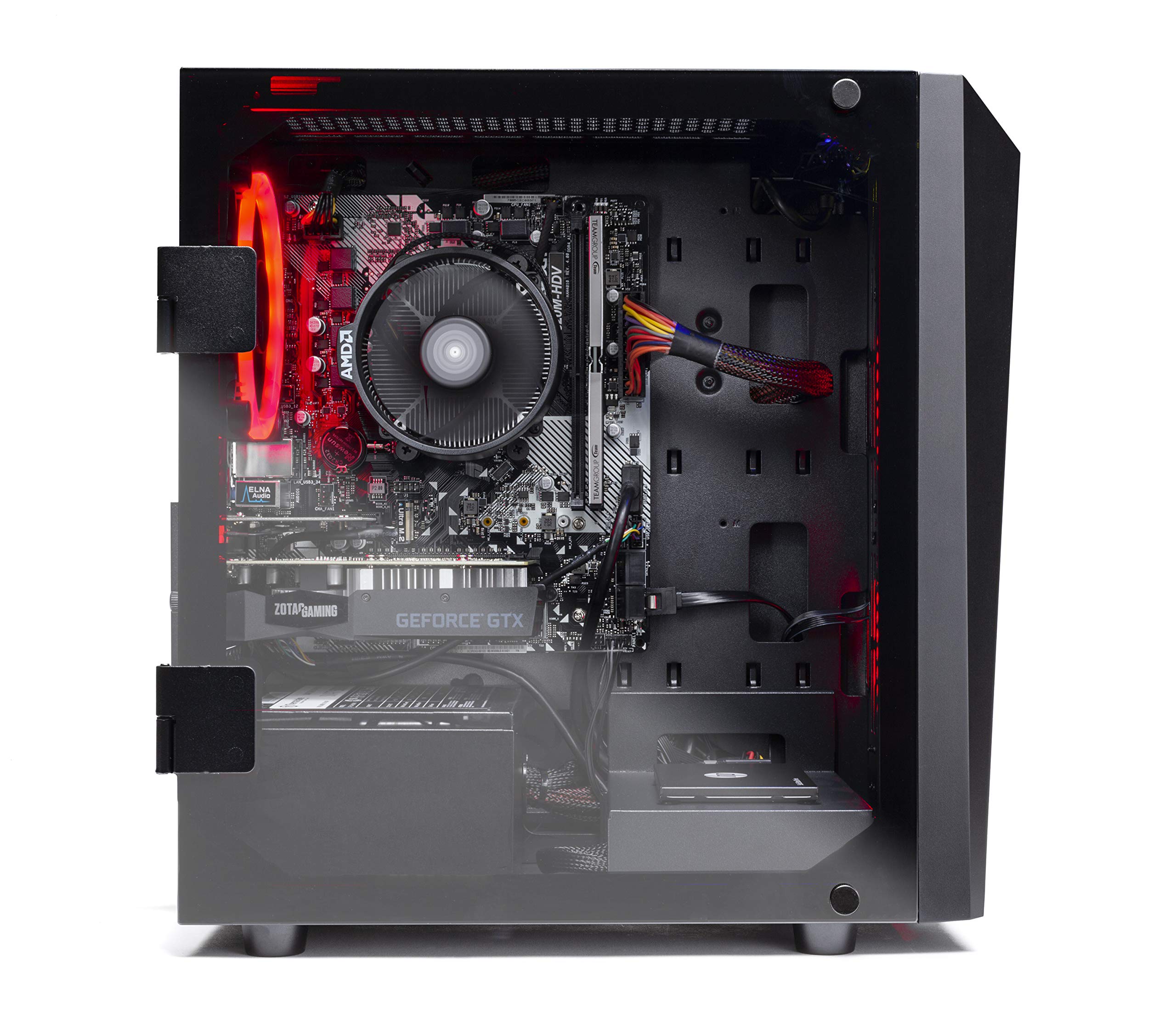 SkyTech Blaze II Gaming Computer PC Desktop β Ryzen 5 2600 6-Core 3.4 GHz, NVIDIA GeForce GTX 1660 6G, 500G SSD, 16GB DDR4, RGB, AC WiFi, Windows 10 Home 64-bit