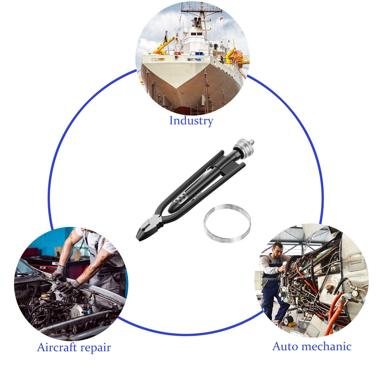 6 Inch Safety Wire Pliers, Wire Twisting Tool Lock Wire Pliers, Wire Twister Tool for Aircraft Auto Industry