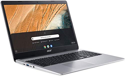 Acer Chromebook 315 15.6" HD Intel N4000 4GB RAM 32GB eMMC Webcam BT Chrome OS + Protective Sleeve, Silver (NX.HKBAA.002)