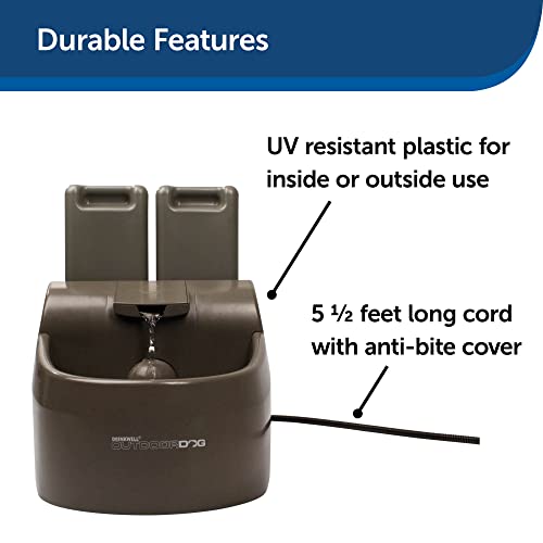 PetSafe Drinkwell Outdoor Dog Water Fountain, Pet Drinking Fountain, 450 oz Capacity Water Dispenser,gray