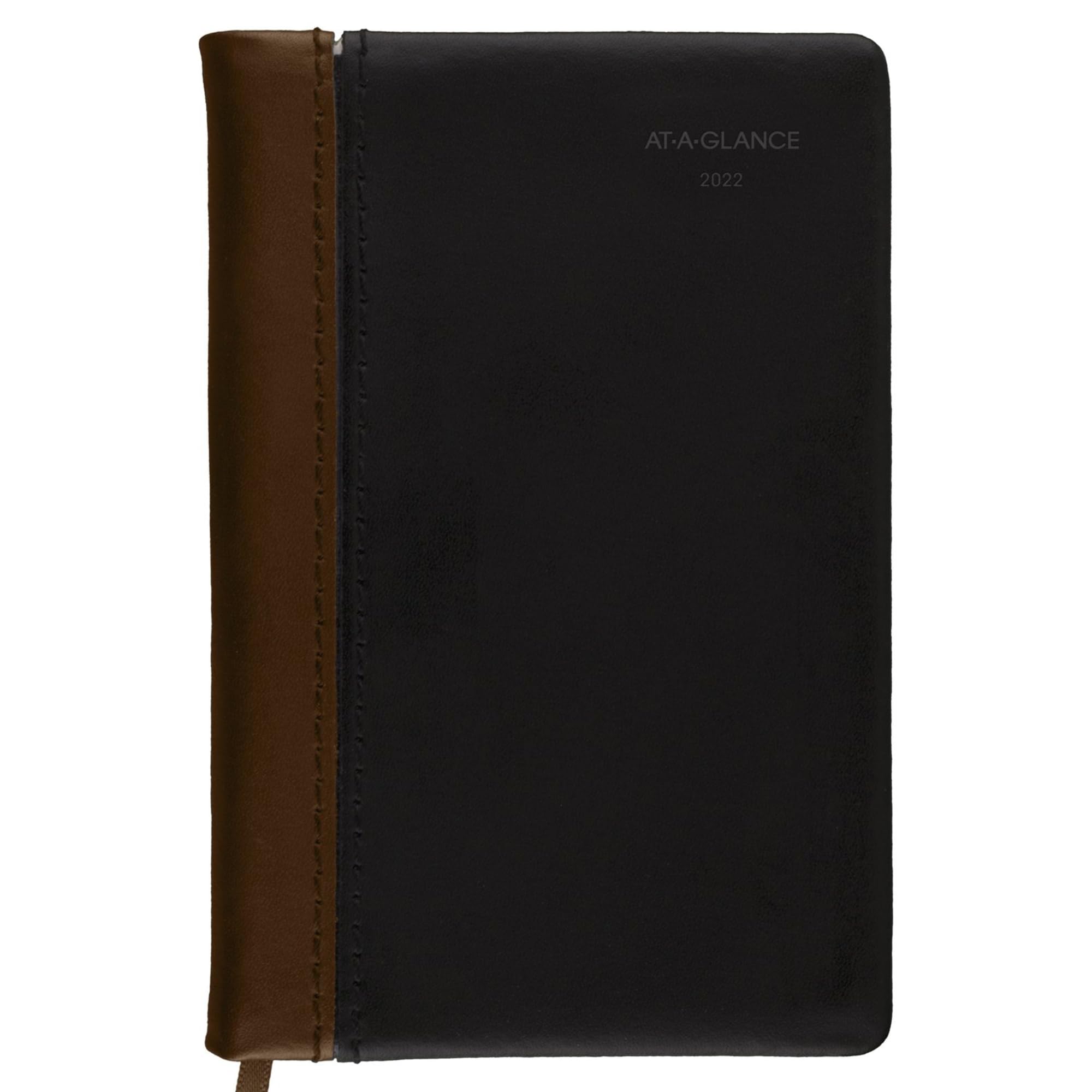 2022 Diary by AT-A-GLANCE, Fine Weekly & Monthly Diary, 2-3/4" x 4-1/4", Black (720105)