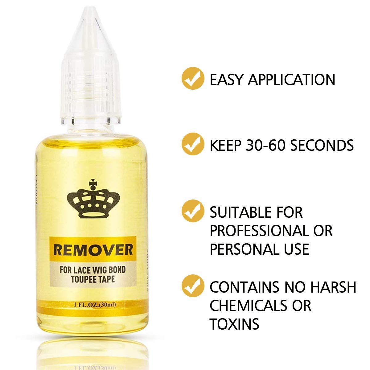 Tape-in Hair Extension Adhesive and Glue Remover - Fast Acting for Lace Wigs and Extensions