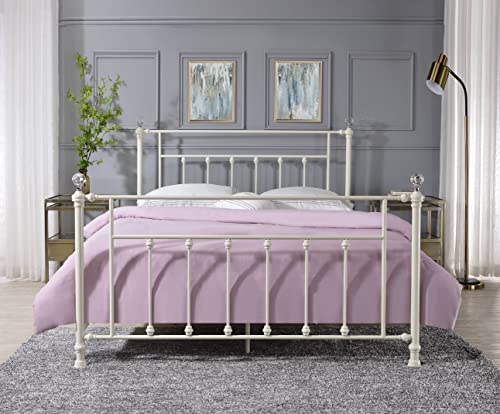 Acme Comet Metal Fame Queen Bed in White