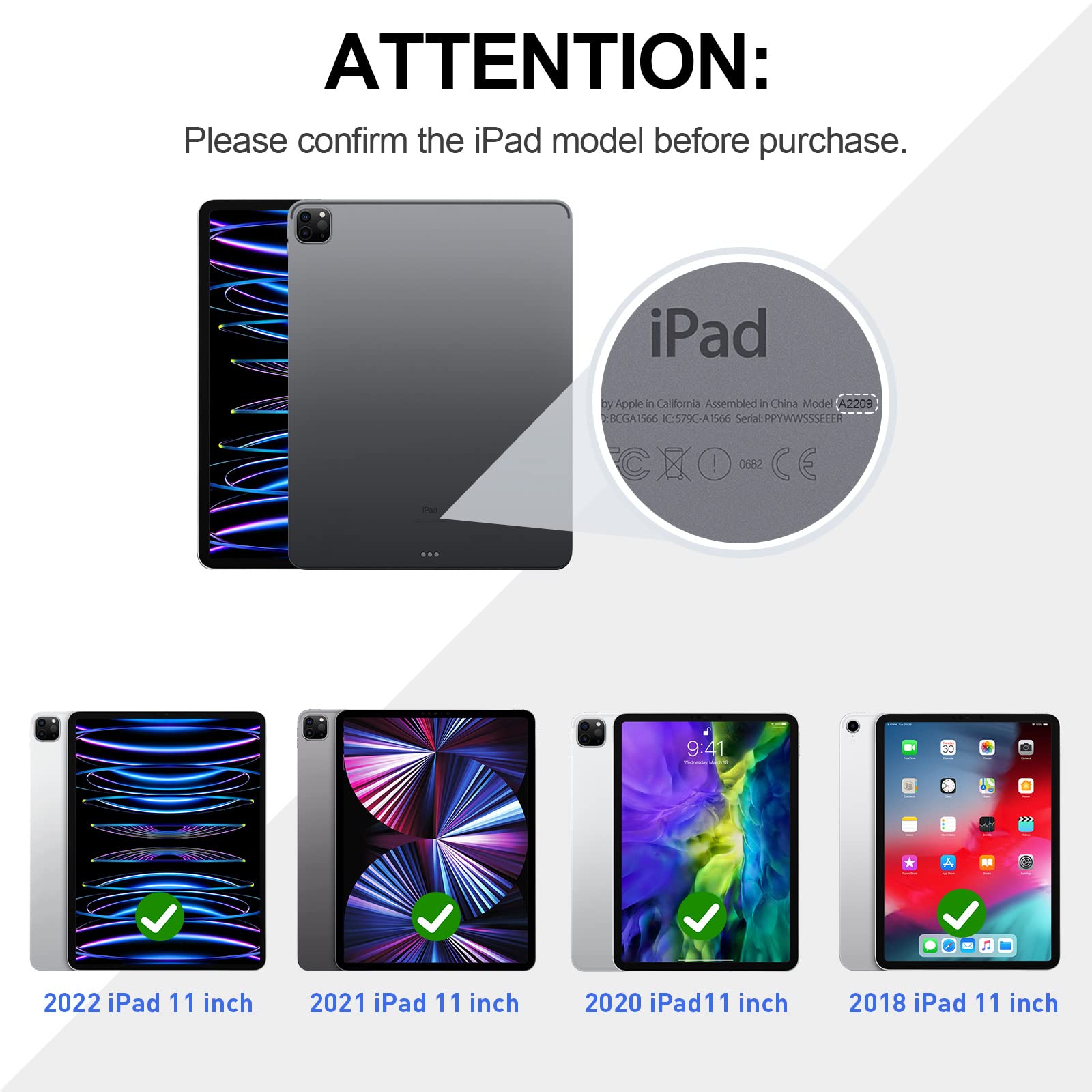 GROLEOA Case for iPad Pro 11 inch 2022/2021: Military Grade Shockproof Protective Cover with Screen Protector for iPad Pro 11 4th Gen 2022 / 3rd Gen 2021 + Pencil Holder + Stand + Strap- Black