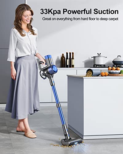 BuTure Cordless Vacuum Cleaner, 33Kpa 450W with Auto Mode Docking Station, Stick Vacuum Cleaner Handheld Wireless Household Vacuum Cleaner for Pet Hair Carpet and Hard Floor
