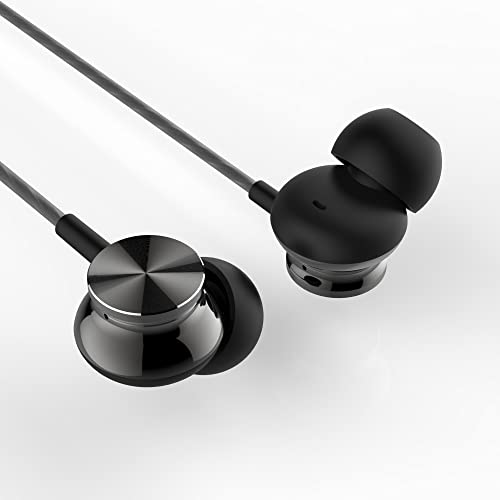 Betron BS10 Earphones Wired Headphones in Ear Noise Isolating Earbuds with Microphone and Volume Control Powerful Bass Driven Sound, 12mm Large Drivers, Ergonomic Design