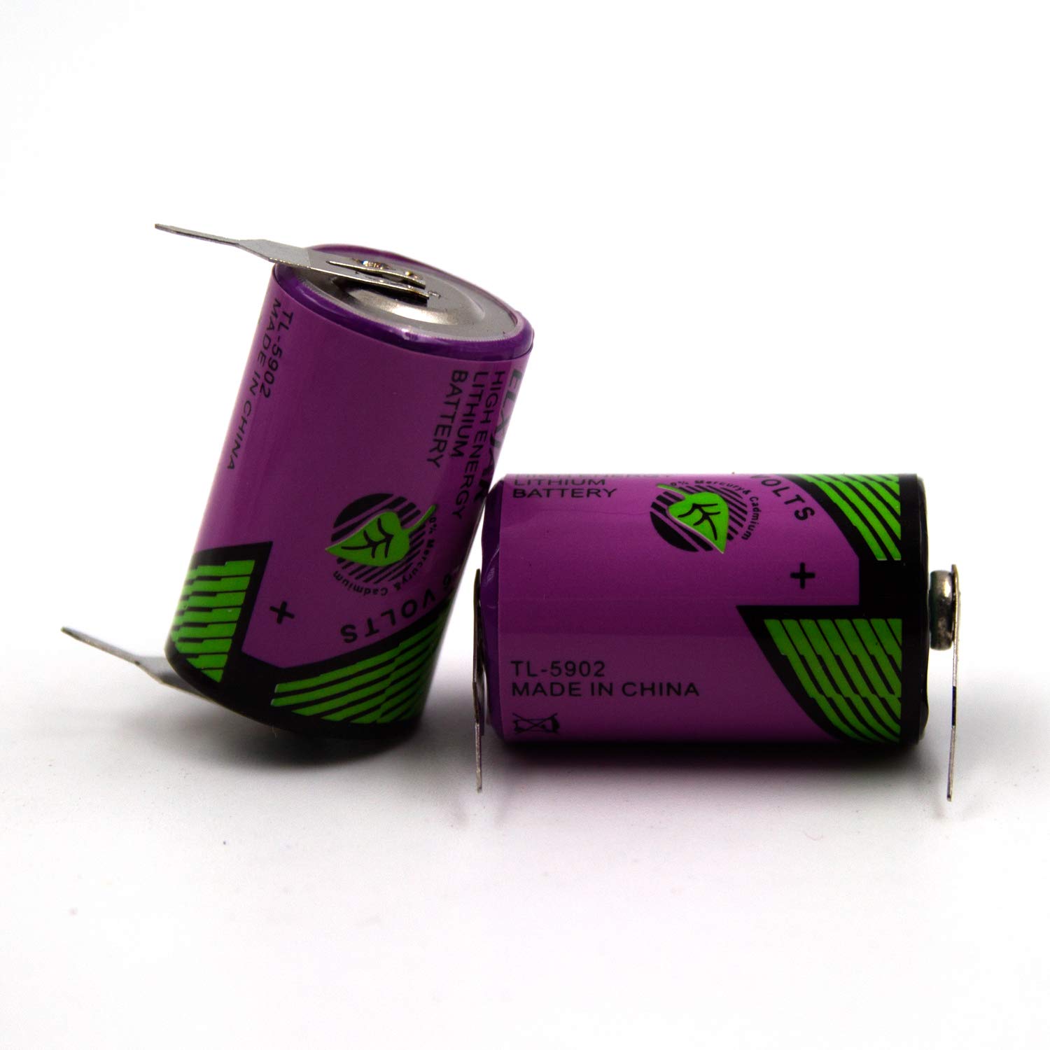 elxjar (2-Pack) TL-5902/T (T Terminal) 3.6V 1/2AA Battery Replacement for Tadiran TL-5902/T T Termina Lithium Thionyl Chloride Battery