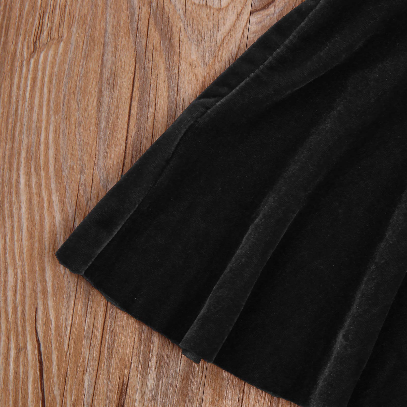 Mubineo Toddler Baby Girl Basic Plain Velvet Skirt Casual Tutu Skirts (Black, 12-18 Months)