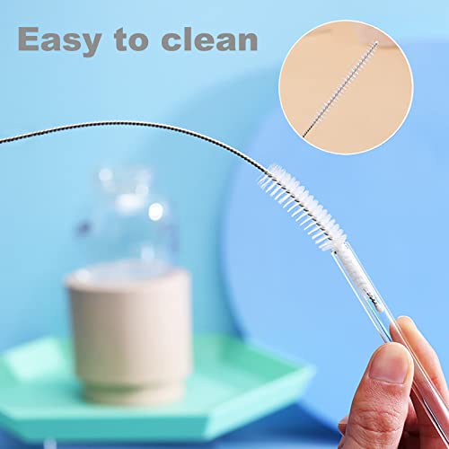 8 Pack Replacement Straw for Stanley Adventure Quencher 40 oz 30 oz Cup Tumbler, Reusable Straws for Stanley 40 oz & Simple Modern Tumbler with Handle, with Cleaning Brush for Stanley Cup Accessories