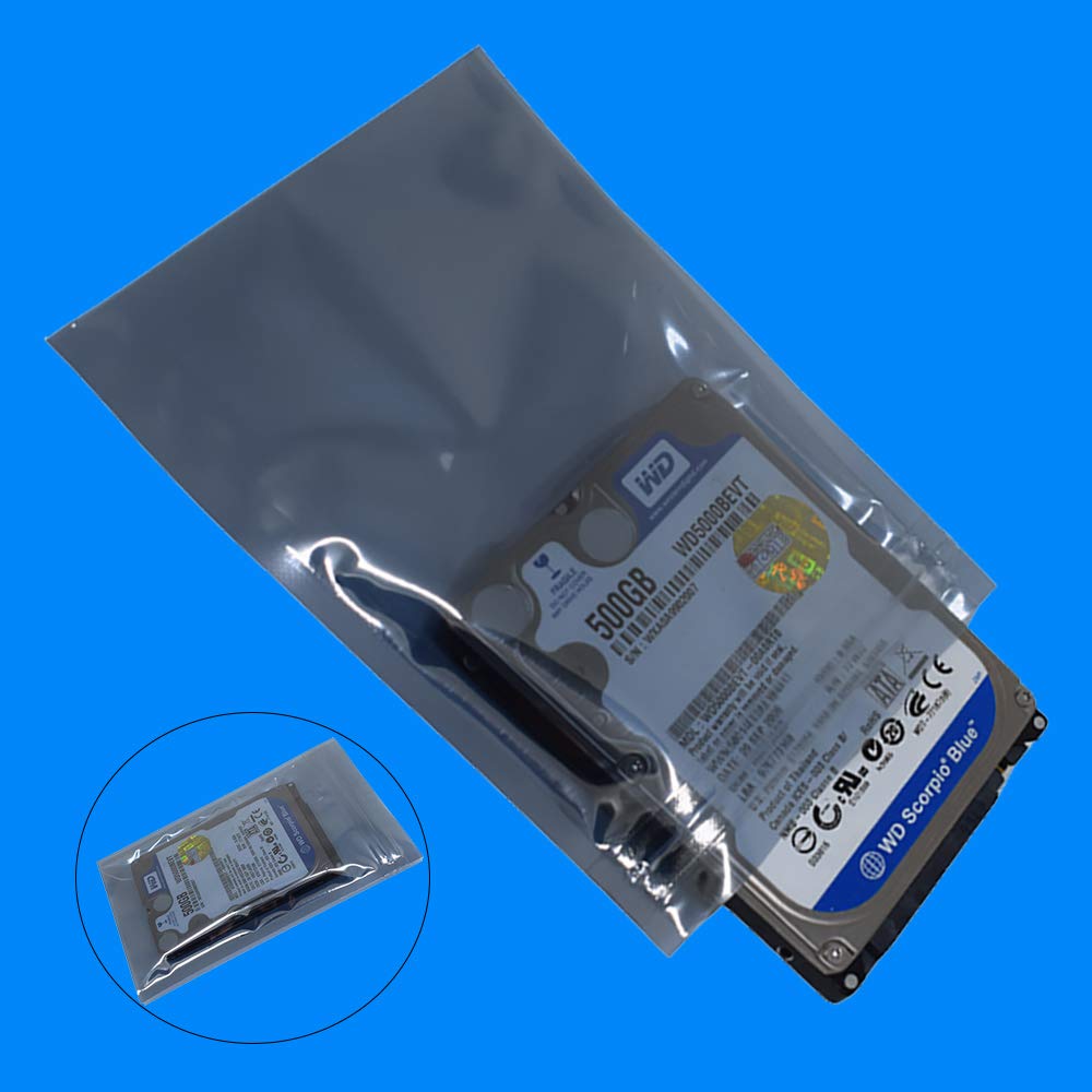 Daarcin Anti Static Bags,ESD Bags,30pcs Mixed Sizes Antistatic Resealable Bags for 3.5 Hard Drive, 2.5 Solid State Drive,with Labels, ESD Shielding Bags for Varieties of Electronic Device
