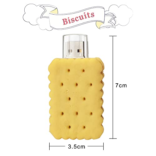 32GB USB Flash Drive Cookie-Shaped, BorlterClamp Novelty USB Drive Thumb Drive Memory Stick for External Data Storage