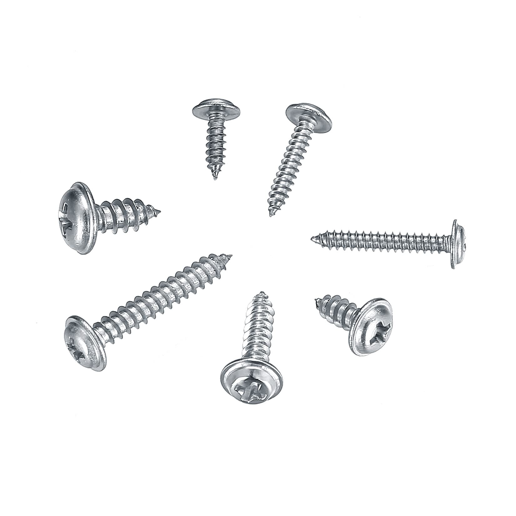 220 Pcs Truss Head Wood Screws, M3/M4 Phillips Head Pan Head Self Tapping Screws Assortment Kit, Stainless Steel Wood Screws Fully Coarse Threaded