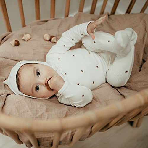 Ely's & Co. Cotton Muslin Swaddle Blanket 2-Pack for Baby Boy and Baby Girl— 100% Cotton Muslin Extra-Large Swaddle Blankets (47” x 47”) — Pebble Gray & Simply Taupe