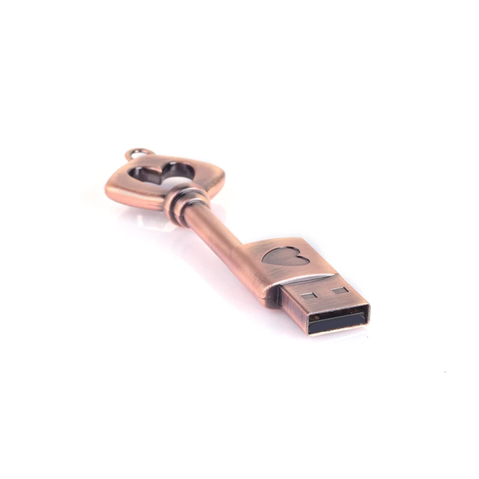 SUNJIANG Cute USB Flash Drive, Metal Love Heart Key Shaped Pen Drive Keychain USB Stick Wedding Memory Stick 32GB Thumb Drive Funny USB2.0 Gifts for Wedding/Photography/Anniversary