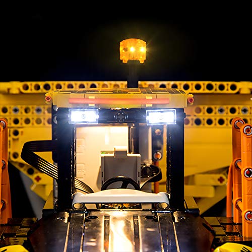 T-Club Upgrade Light Kit LED Lights for Lego 42114 Technic 6x6 Volvo Articulated Hauler RC Truck (Not Include Lego Model) (Upgrade Style)
