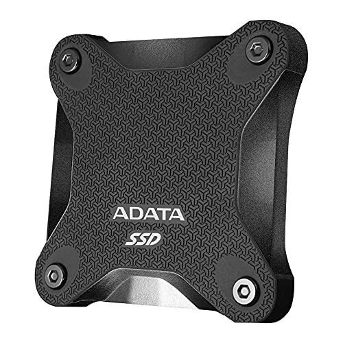ADATA SD600Q 480GB Ultra-Speed Portable Durable External SSD - Up to 440MB/s - 3D NAND USB3.2 Black (ASD600Q-480GU31-CBK)