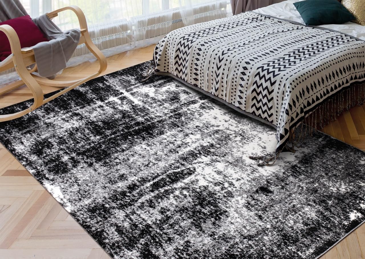 Keen Home Design Area Rugs - 8x10 Non-Shedding, Abstract Rugs for Kitchen, Living Room, Bedroom, Dining Room, Entryway - Size: 7'3" x 10'2", Multi