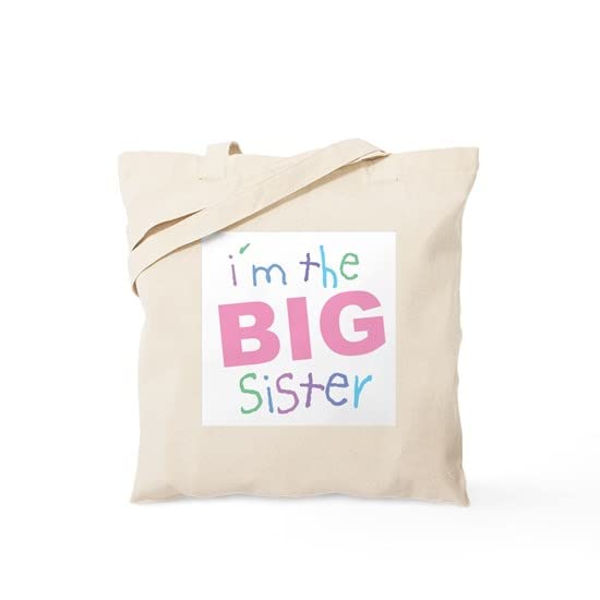 CafePress I'm The Big Sister Tote Bag Natural Canvas Tote Bag, Reusable Shopping Bag
