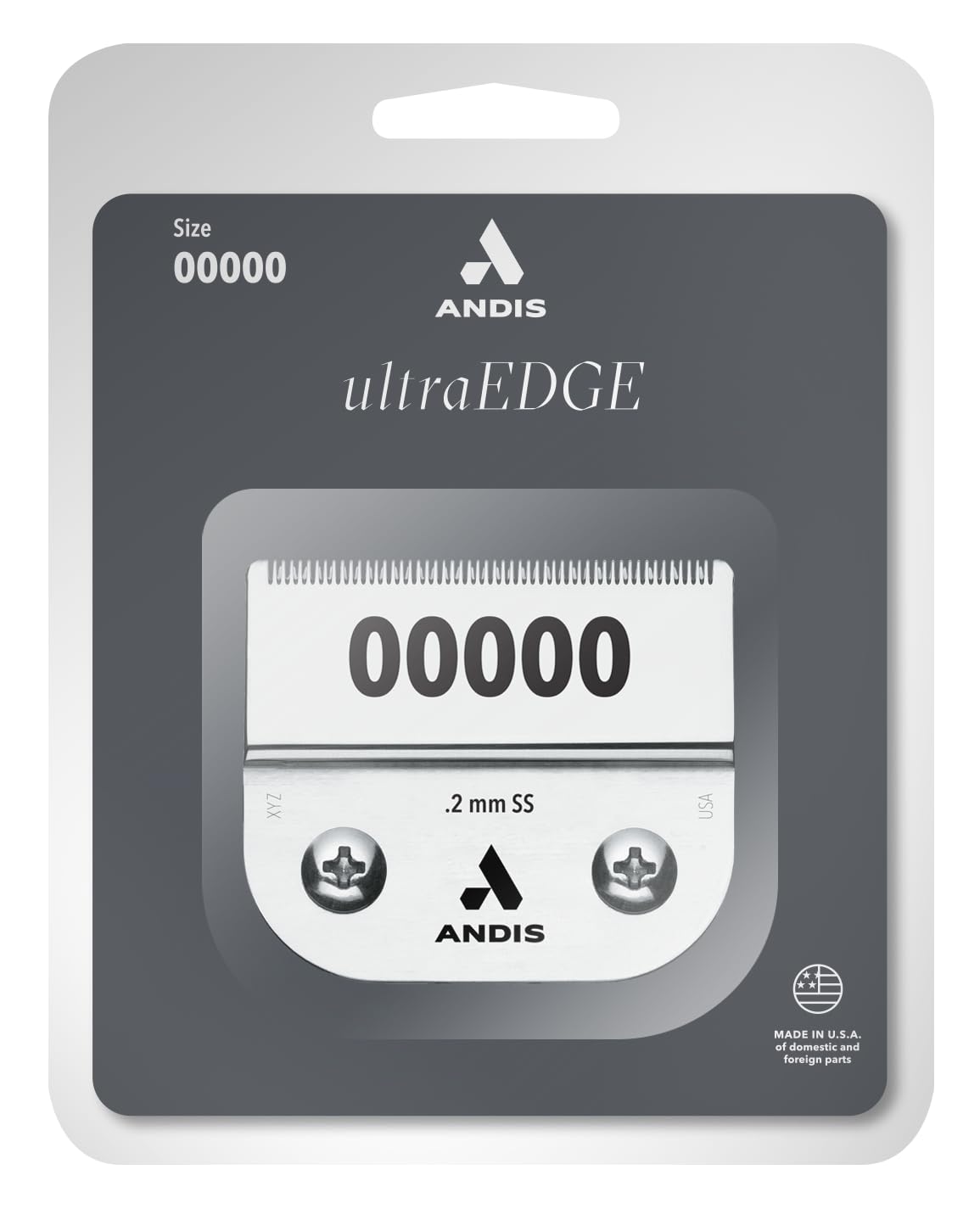 Andis – 64740, Ultra Edge Detachable Clipper Blade – Infused with Carbon Steel, Extends Edge Life, Deep Cutting of Bulky Hairs with Closed Cutting Technique – 25-Inch Cut Length, Chrome